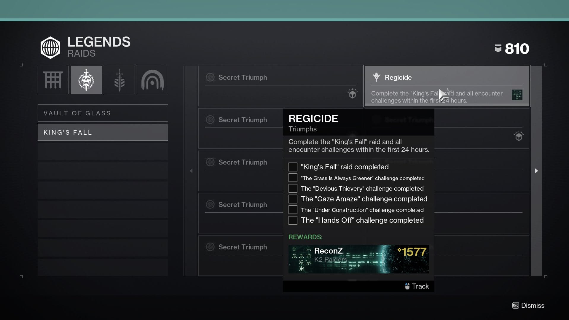 Destiny 2 King's Fall Raid Loot Table - Weapons & Armor