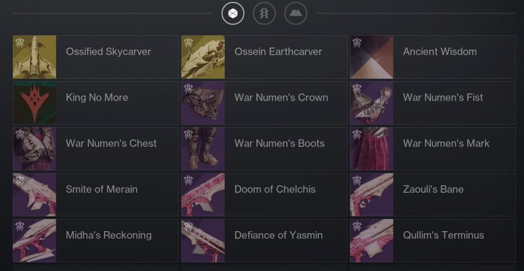 Destiny 2 King's Fall Raid Loot Table - Weapons & Armor